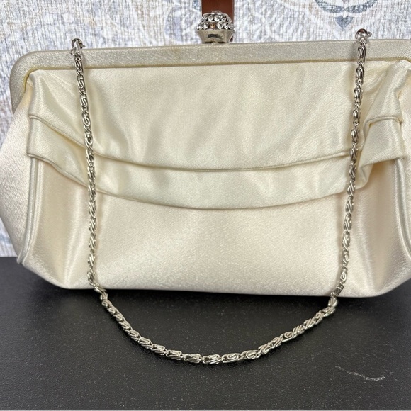 Ellea | Bags | Ellea Vintage Satin Clutch With Chain | Poshmark
